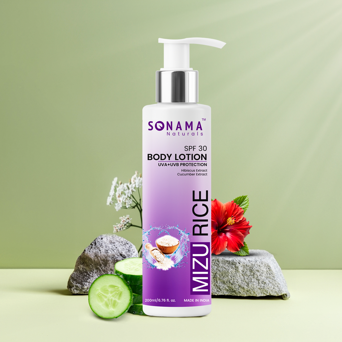 Mizu Rice SPF 30 Body Lotion For Deep Nourishment And Hydration ...