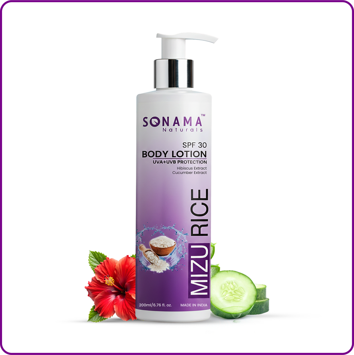 Mizu Rice SPF 30 Body Lotion For Deep Nourishment And Hydration ...